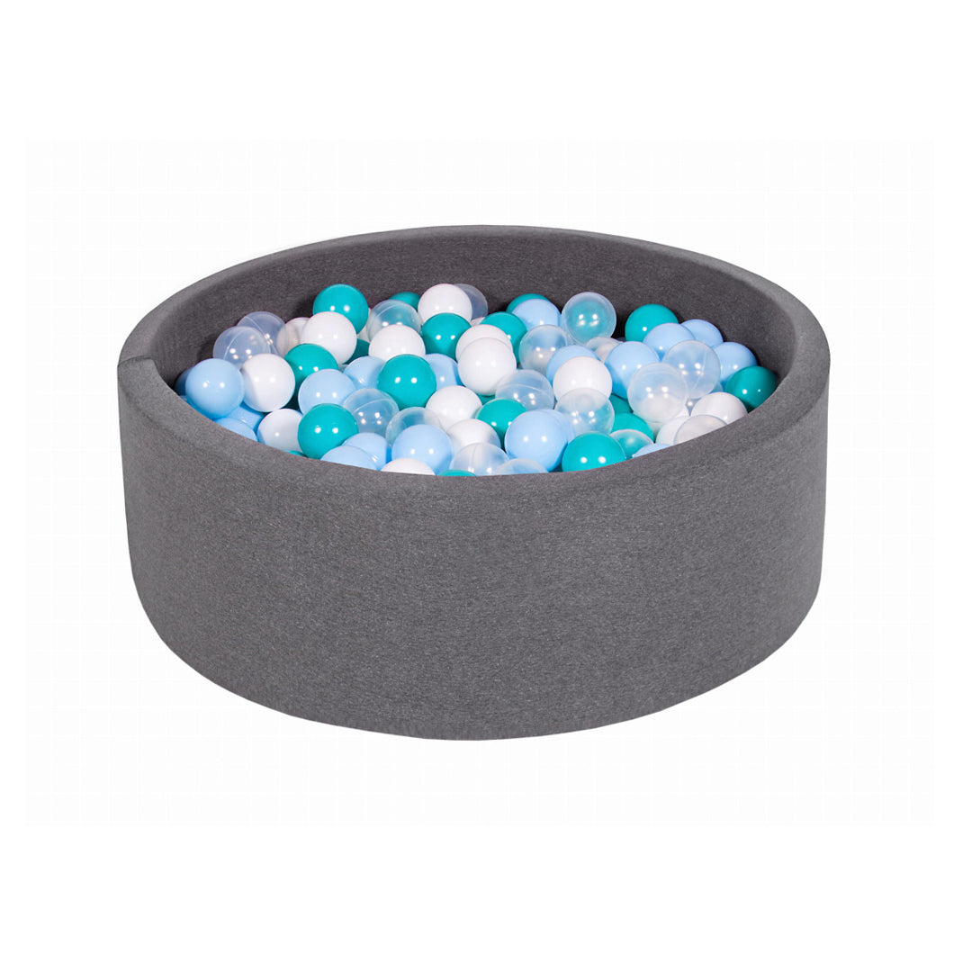 Cotton Round Ball Pit, Dark Grey (Choose your own ball colours) – Soft ...